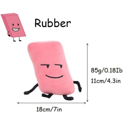 Eraser 7″ BFDI Plush Battle for Dream Island Plush | BFDI Plush